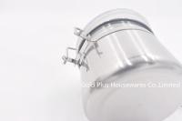 China 4pcs Kitchen organization metal steel candy can round shape food  jar with clip lid for sale
