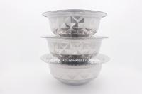 China 26cm Cookware ordinary round kitchen stainless steel stock pot different sizes food round steel basin with lid for sale