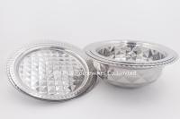 China 28cm Popular design home goods cheap stainless steel basin set soup bowl wash basin with lid for sale