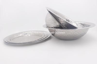 China 36cm Kitchen utensil metal soup deep basin various sizes grade steel rice bowl for sale