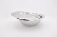 China 30-50cm Durable kitchen tools stainless steel rice washing bowl serving bowl vegetable washing basin with lid for sale