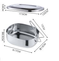 China 17cm Multifunction workers food container with handle 304 stainless steel students keep food hot bento lunch box for sale