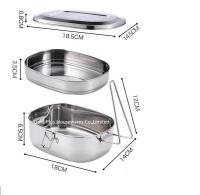 China 1120ML Double layers food grade snack box thermal stainless steel lunch box single wall  insulated food container for sale