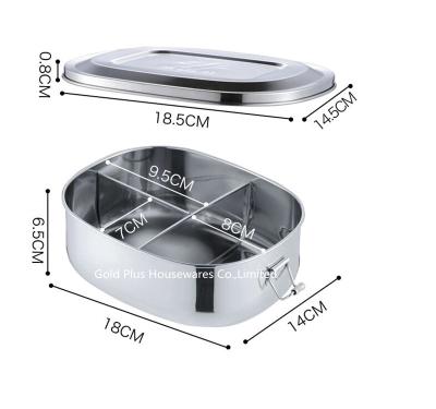China 1120ml Dinnerware three compartments food storage container set for children bento box for kids and adults for sale