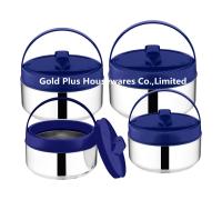 China 8pcs Camping portable food warm keeper stainless steel thermal food lunch box with cover film for sale