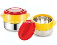 China 4pcs Camping food box thermos food warmer container stainless steel double heat preservation pot for sale