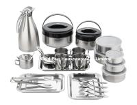 China 22pcs Amazon hot sale stainless steel double walled vacuum insulated hot water kettles lunch box buffet plate for sale