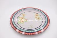 China 45cm Wedding & party tinplate plate charger plates round dish serving tray wedding plates set for sale