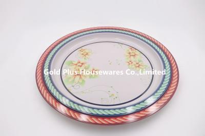 China 45cm Wedding & party tinplate plate charger plates round dish serving tray wedding plates set for sale