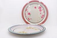 China 45cm Wedding & party tinplate plate charger plates round dish serving tray wedding plates set for sale