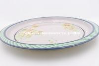China 40cm Indian market flower theme breakfast tray round shape party food service tray with custom print for sale