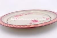 China 40cm Decor dishes plate for salad dinner SS flower decal pasta plate for hotel for sale