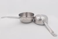 China 20cm Home cooking pot stainless steel basting bowl non-stick kitchen sauce pans with long steel handle for sale