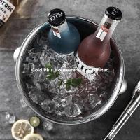 China 7L Barware party ice beer bucket for hotel SS multi-purpose champagne barrel stainless steel beer cooler for sale