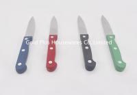 China Multifunction black handle stainless steel paring knife stainless steel 0.8mm portable petty knife with sharp blade for sale
