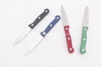 China 0.8mm Kitchen food cutting tools stainless steel full tang blade custom chef slice bread tool fruit knife for sale