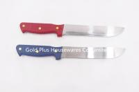 China 0.8MM Wholesale durable kitchen accessory knife stainless steel boning knife steak knife with black plastic grip for sale