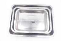 China 32*22cm Multifunction pure inverted square plate oil pans fruit plate buffet dinner stainless steel kitchenware tray for sale