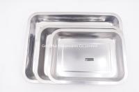 China 32*22cm Multifunction pure inverted square plate oil pans fruit plate buffet dinner stainless steel kitchenware tray for sale