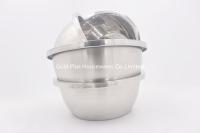 China 20cm High quality stainless steel deep bowl kitchen large metal wash basin with polished surface for sale
