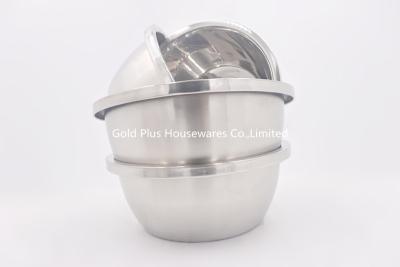 China 20cm High quality stainless steel deep bowl kitchen large metal wash basin with polished surface for sale