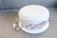 China Cookingware set white soup pot kitchen cookware with metal steel lid wholesale stainless steel orchid pot cooking pot for sale