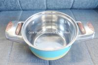 China 3 Different size kitchen stainless steel stock pot with glass cover commercial cooking soup stockpot for sale