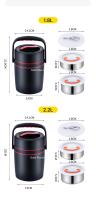 China 1.8L Outdoor portable thermal insulating lunch box hold warm 304 SS double wall easy carrier vacuum food container for sale
