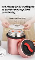 China Multi-layer insulation thermos flask lunch box for food storage stainless steel metal thermal food warmer pot for sale