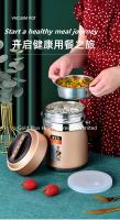 China Traditional stainless steel tiffin lunch box pot for adults with handle children delicacy vacuum insulated thermos for sale