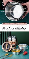 China 2L Multi purpose vacuum pot school kids custom LOGO leak proof metal steel snack storage box for sale