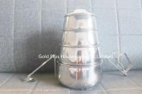 China Cheap 4 tier hand pot food container tiffin box take away stainless steel food carrier with handle for sale