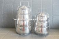 China Four tiers portable lunch box material 201 stainless steel food carrier double layer thermal insulation lunch box for sale