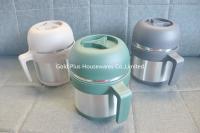 China Promotional best price colorful thermal lunch pot grade metal steel bento vacuum lunch box with bowl and single handle for sale
