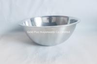 China 24cm Kitchen utensil soup deep basin mirror polishing 201 stainless steel round shape salad bowl for sale