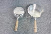 China 20cm Best quality hot sale metal steel cooking milk pot food grade european wooden handle noodle pot for sale