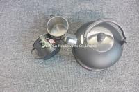 China Multifunction water kettles with cup food grade stovetops tea pot stainless steel tea kettle with two mugs for sale