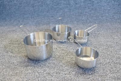 China 4 pcs Wholesale stackable stainless steel measuring spoon set 80cm measuring cup for Kitchen baking tools for sale