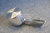 China 57g 80ml Cooking tools round flat bottom milk powder scoop natural color stainless steel measuring spoon for sale