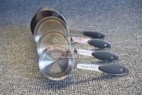 China 57g 80ml Cooking tools round flat bottom milk powder scoop natural color stainless steel measuring spoon for sale