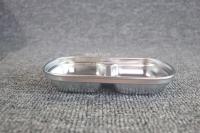 China Hot sale korean style cheap stainless steel sauces tray rectangular saucer dish with different dividers for sale