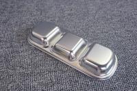 China Fashion wholesale multifunction seasoning dish rectangle snack appetizer custom stainless steel antique dishes for sale