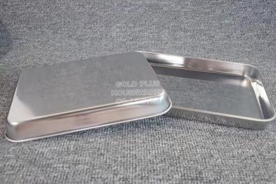 China Factory wholesale classic stainless steel table tray jewelry storage trays cookie sheet rectangle tray for sale