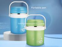 China Convenient for students and workers lunch pot 1.9L big capacity popular stainless thermos food jar with handle lid for sale