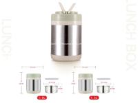 China Travel presents office convenient food thermos cup 1.5 litres customized logo green color stainless steel food flask for sale