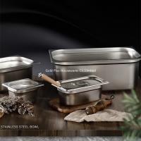 China Factory canteen using food grade raw material meal chaffing dish with dust cover 1/1 ideal container for vegetable for sale