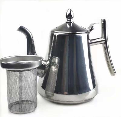 China Adequate stocks stainless steel coffee pot new design food-grade gooseneck silver tea pot with filter for sale