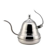 China Home kitchen durable long spout coffee pot 1800ml stainless steel gooseneck shape manual drip tea kettle for sale