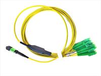 China Female To LC MPO Patch Cord 8 12 16 24 Core Fiber Optic Patch Cords for sale