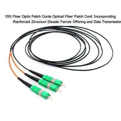 China 10G Fiber Optic Patch Cords Optical Fiber Patch Cord Incorporating Reinforced Zirconium Dioxide Ferrule Offering and Data Transmission for sale